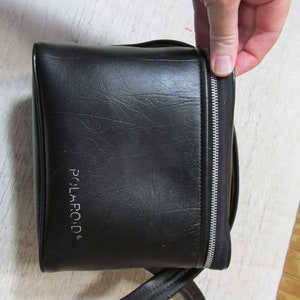 Vintage Black Vinyl Polaroid Camera Carrying Case- With Shoulder Strap ...