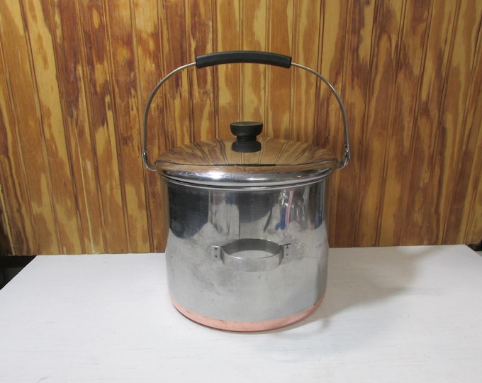 Vintage 8 Quart 1881 Revere Ware Copper Bottom Stock Pot With Handles ...