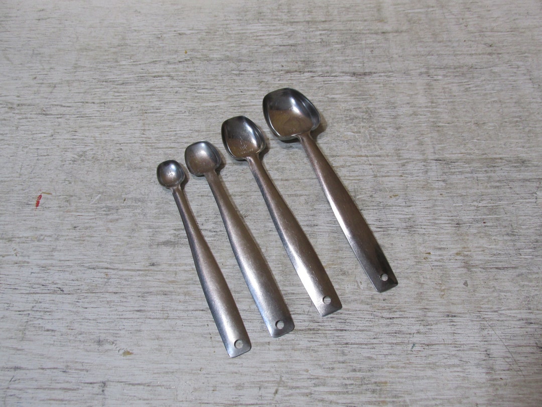 Vintage Foley Stainless Steel Measuring Spoon Set - Etsy