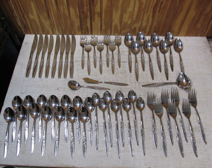 Vintage Hull Floral Park Silverware Set- Pattern- Flatware- Forks ...