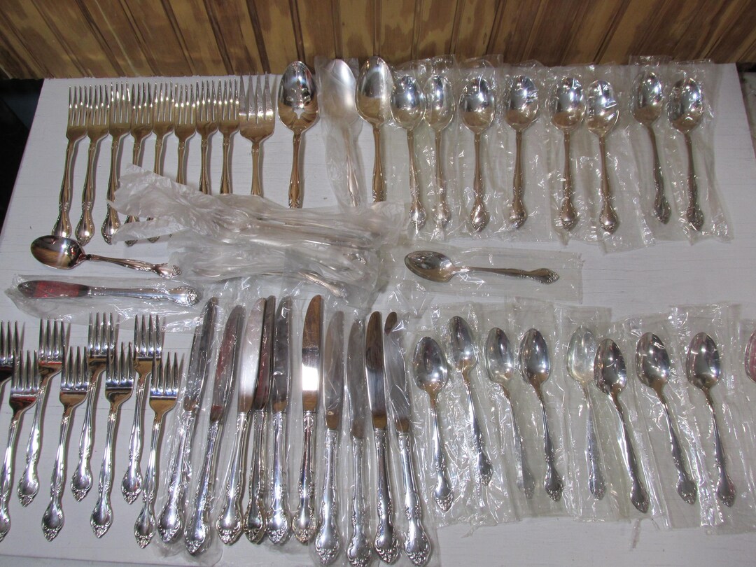 Vintage Oneida USA Silverplate Affection Pattern Silverware- Flatware ...