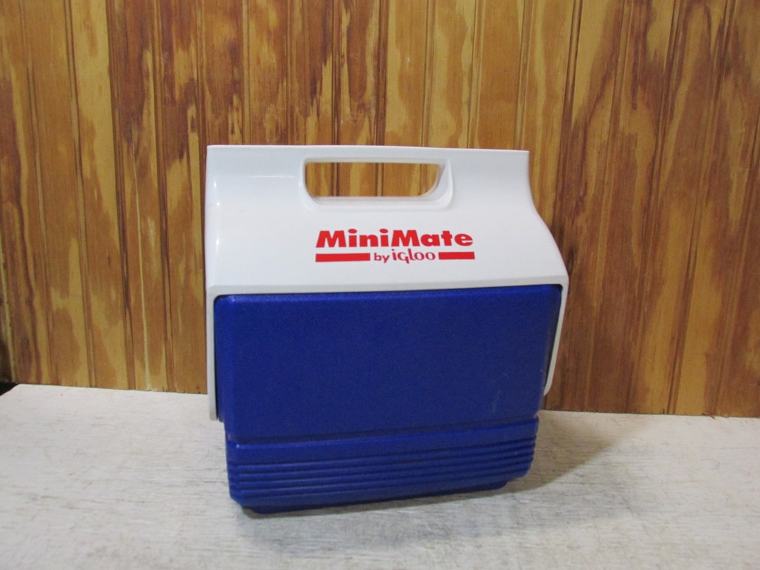 Vintage Blue, White and Red Igloo Minimate Small Lunch Box/cooler- Mini Mate - Etsy