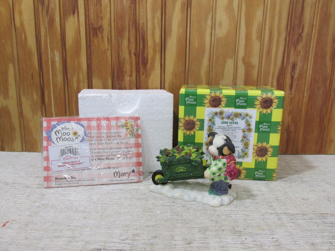 Vintage Mary's Moo Moos John Deere 'wheel Have A Beautiful Christmas ...