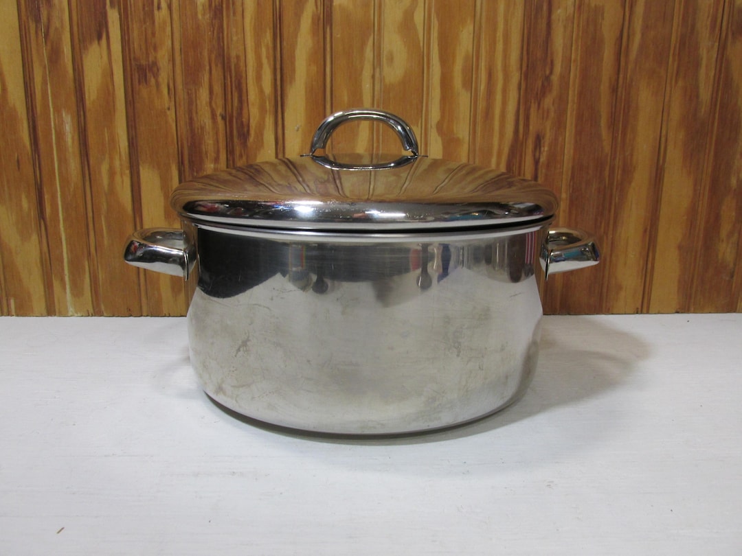 Vintage Revere Ware Stainless Steel Tri Ply Bottom 4.5 Quart 4 1/2 ...
