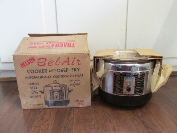 NEW Vintage Nelson Bel-air Cooke and Deep Fryer 5 1/2 Quart - Etsy