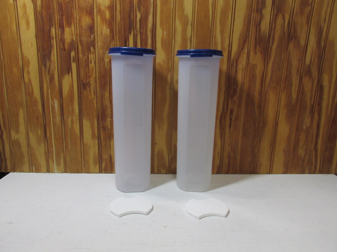 Set of 2 Tupperware Spaghetti Keeper With Sapphire Blue Lid- Plastic ...