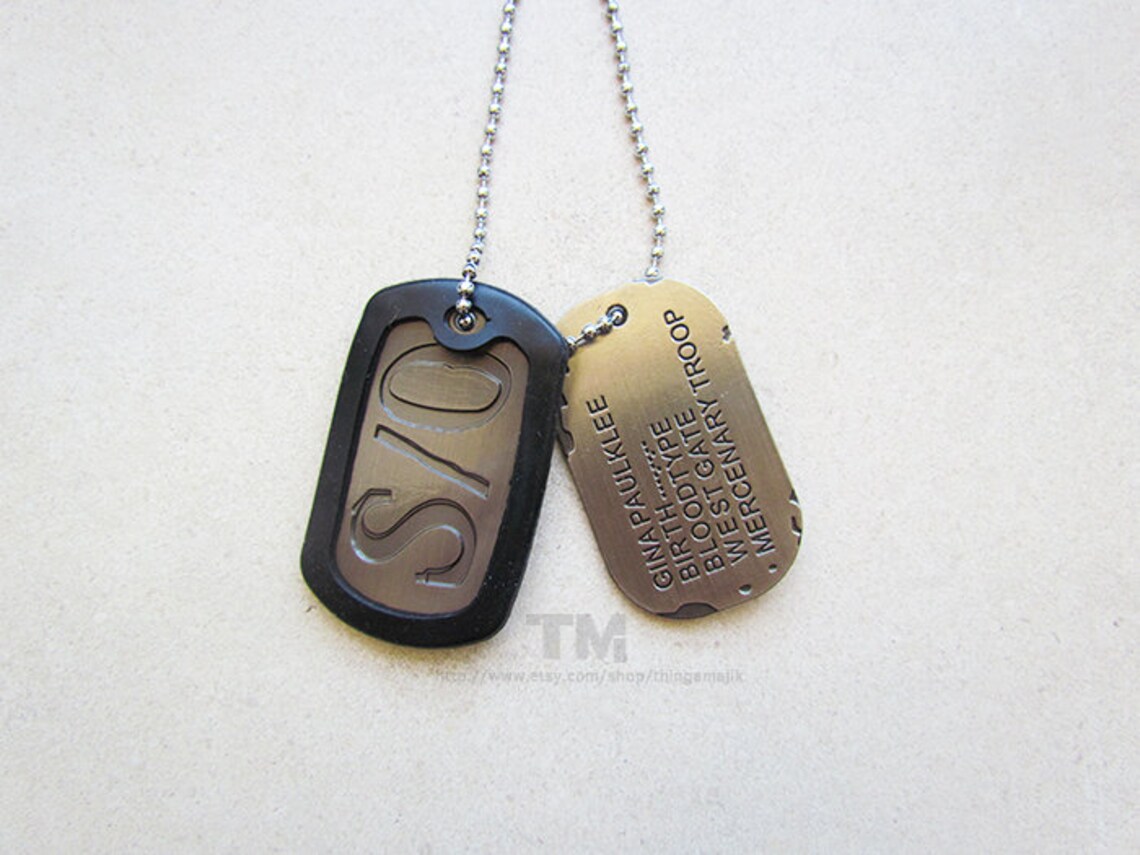 The Tagged Gangsta Inspired Cosplay Tag Necklaces - Etsy