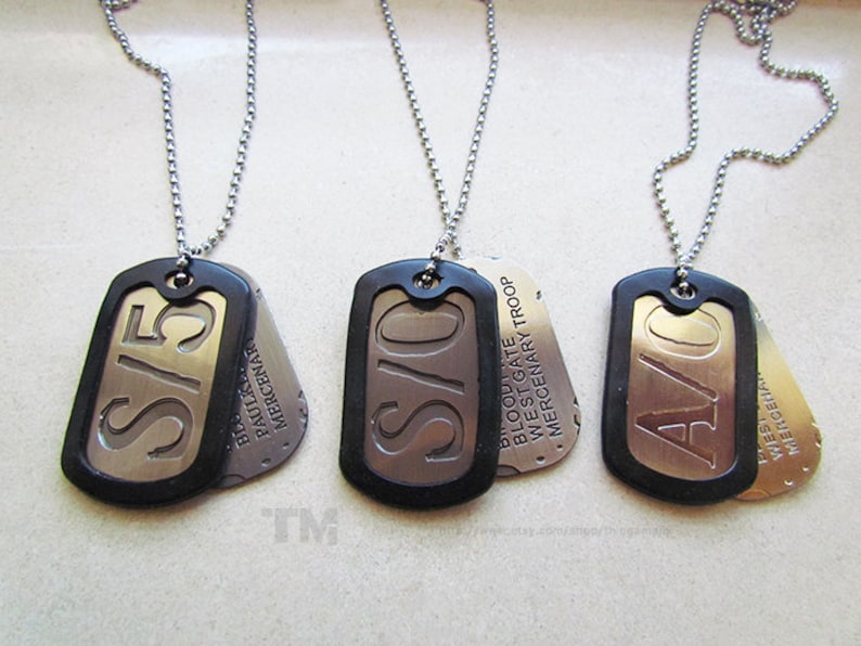 The Tagged Gangsta Inspired Cosplay Tag Necklaces - Etsy