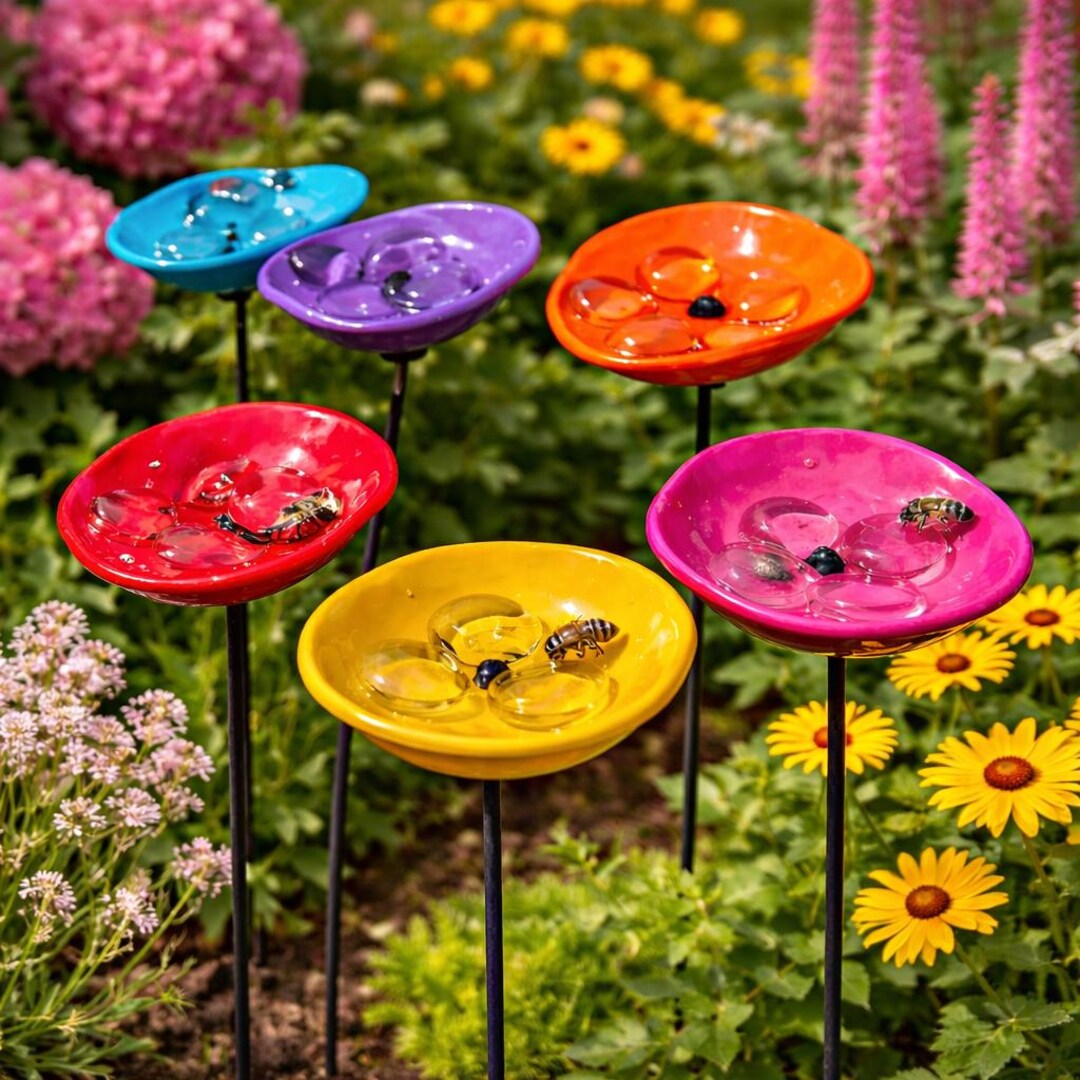 Bee Water Station Garden Stake, Pollinator Feeder for Bees, Butterflies ...
