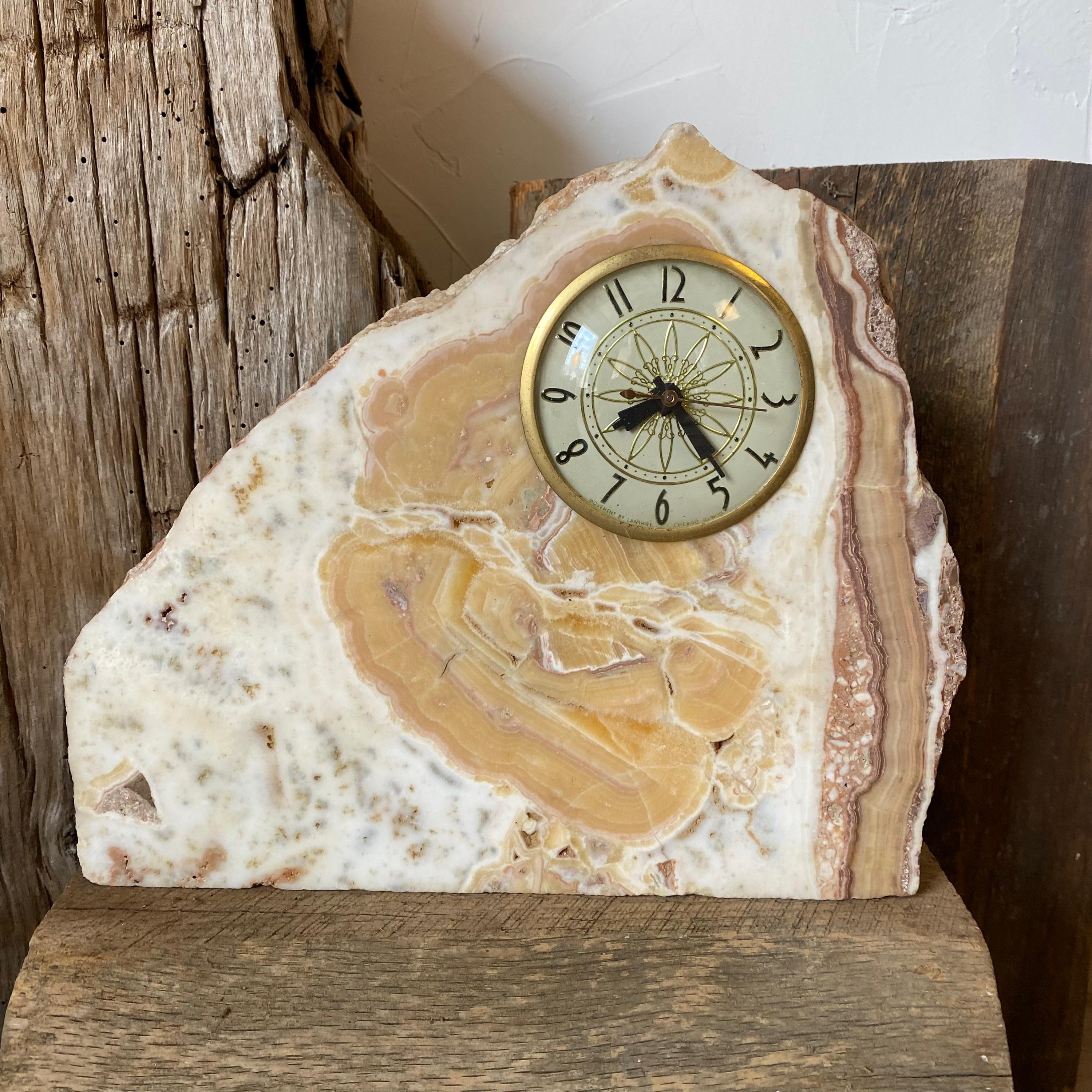 Stone Agate Clock - Etsy