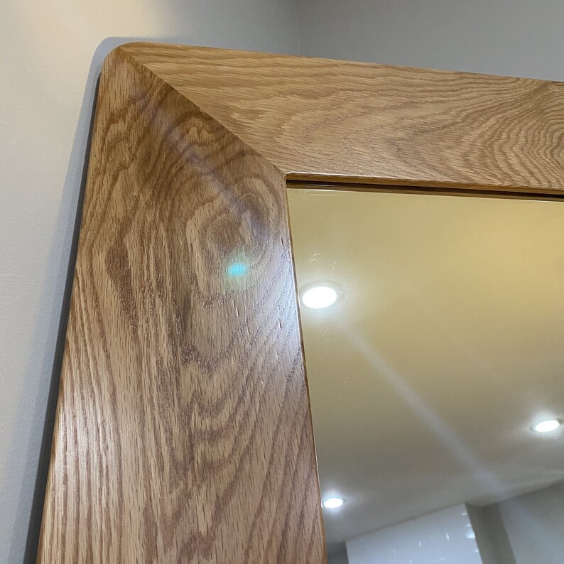 Modern Oak Frame Mirror - Etsy