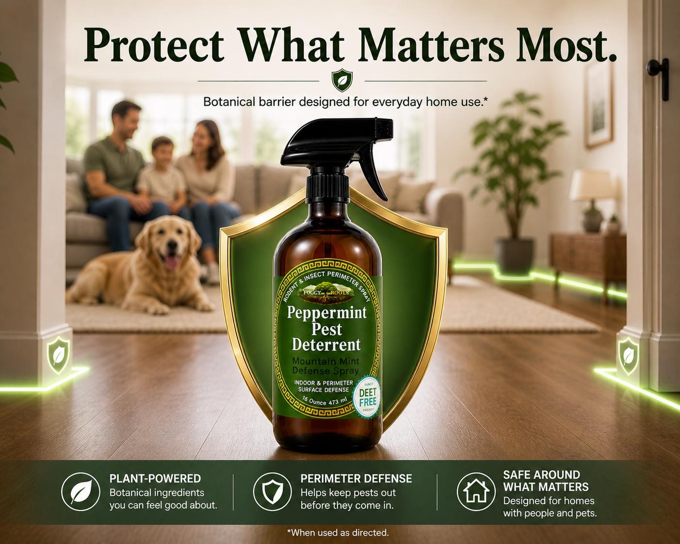 Peppermint Rodent and Insect Spray, Mountain Mint Mist Essential Oil ...