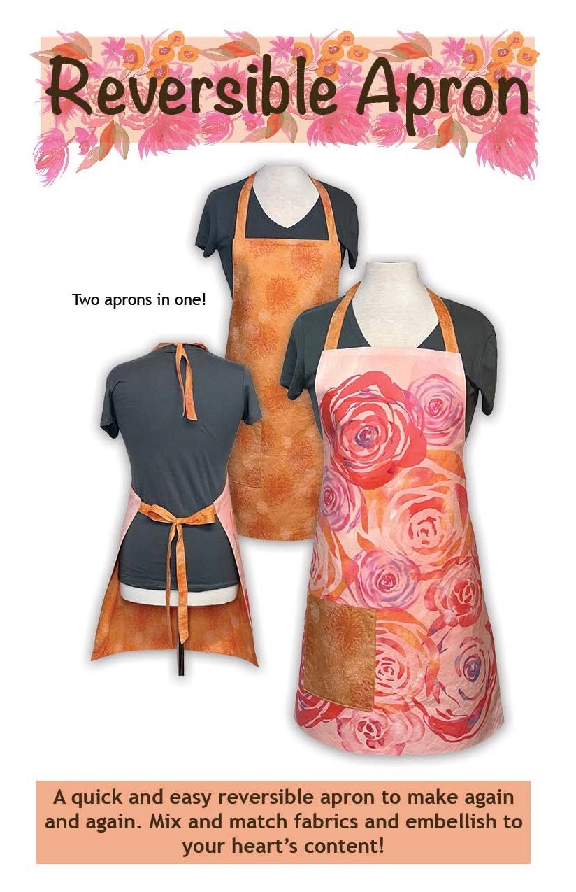 Apron Sewing Pattern Reversible Apron Sewing Instructions | Etsy