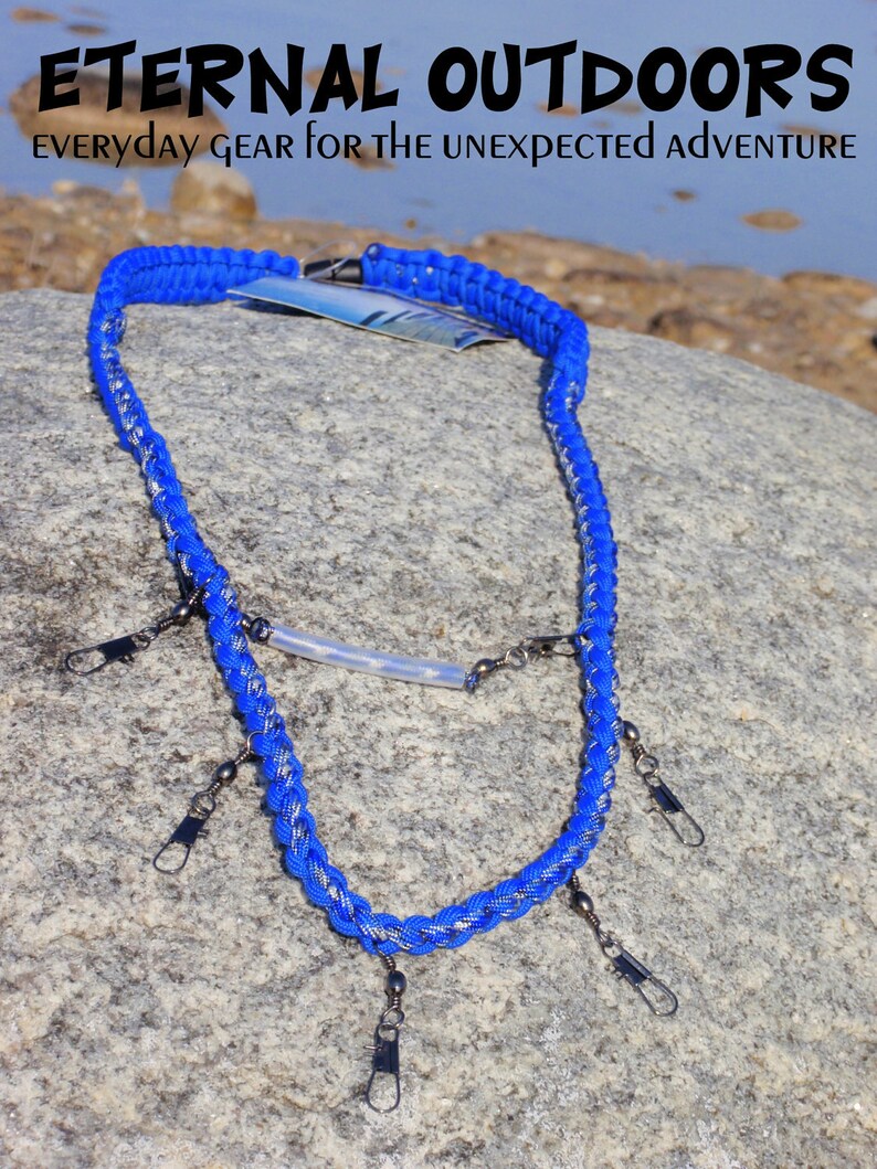 Paracord Fly Fishing Survival Lanyard-Blue with Blue Camo | Etsy