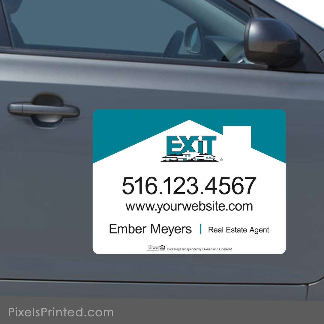 Printed EXIT Realty Real Estate Car Magnets, Realtor Car Magnets ...