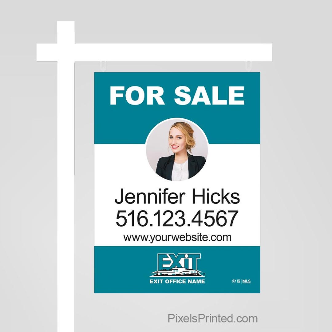 Printed EXIT Realty Sign Panel, Real Estate Sign: Double Sided - Etsy