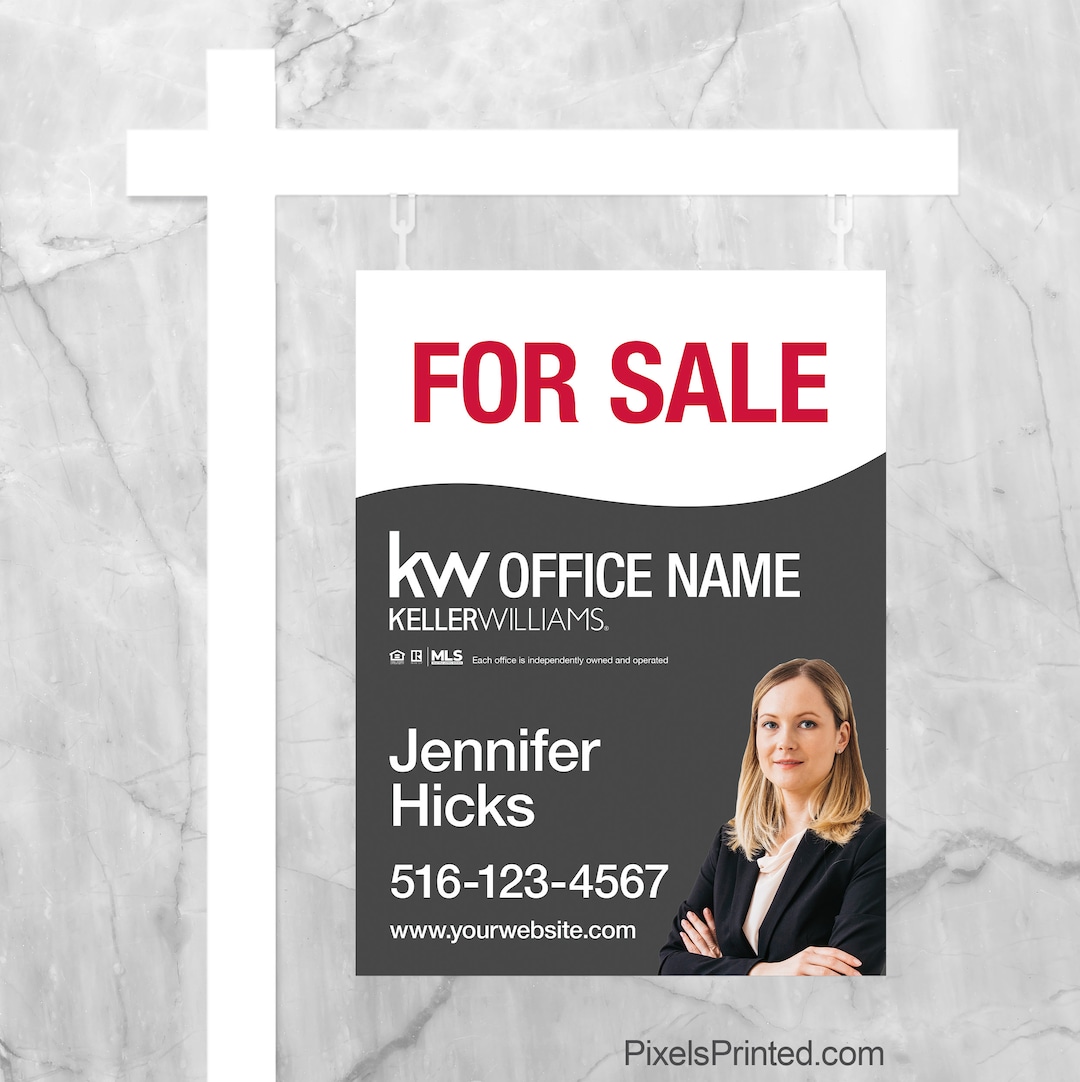 Printed Keller Williams for Sale Sign, Keller Williams Yard Signs, Real ...