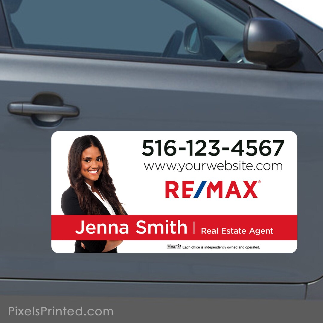 Printed REMAX Real Estate Car Magnets, Realtor Car Magnets - 12x24 With ...