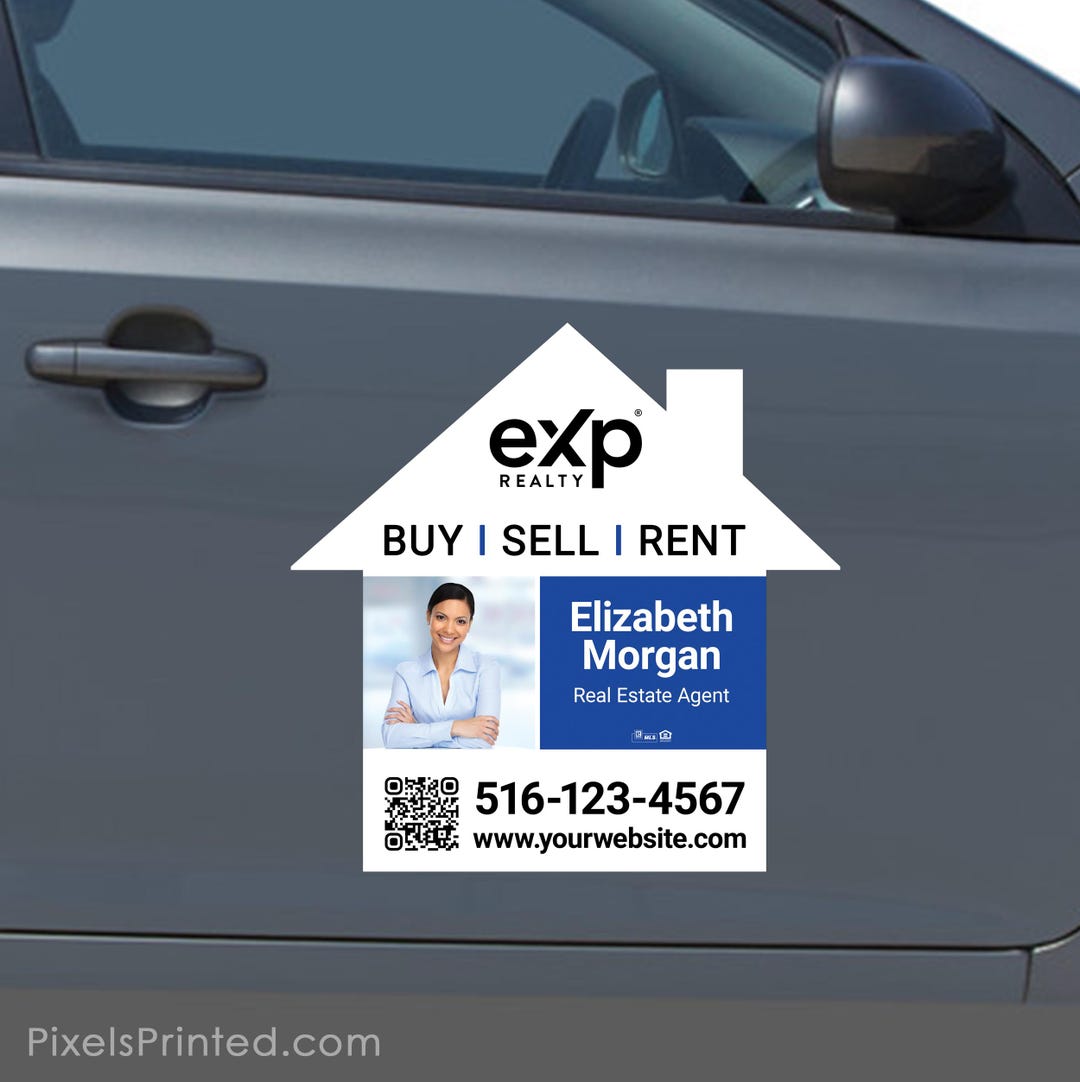 Custom EXP Realty House Shape Car Magnets: 23x23, Real Estate Car ...