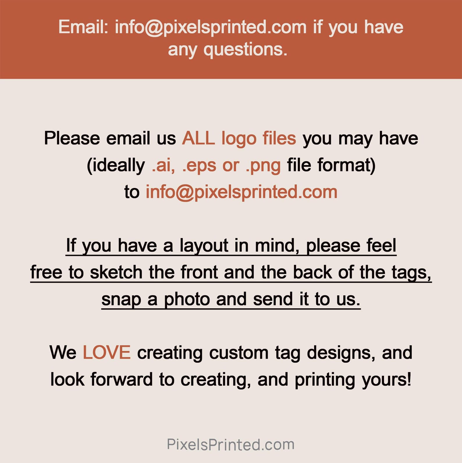 Custom Printed Clothing Tags: Instagram Tag, Personalized Logo Tags ...