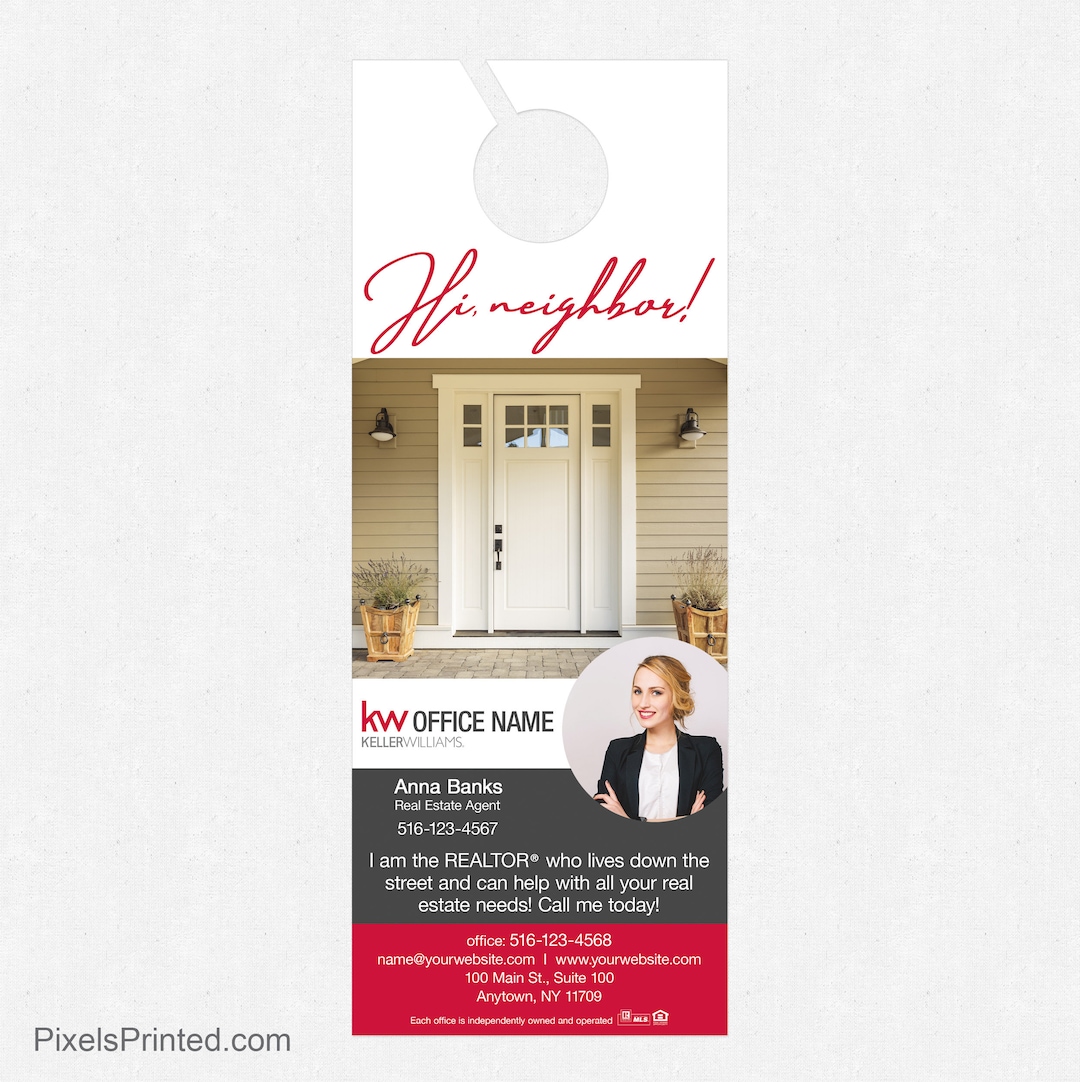 Printed Keller Williams Real Estate Door Hangers, Your Neighborhood ...