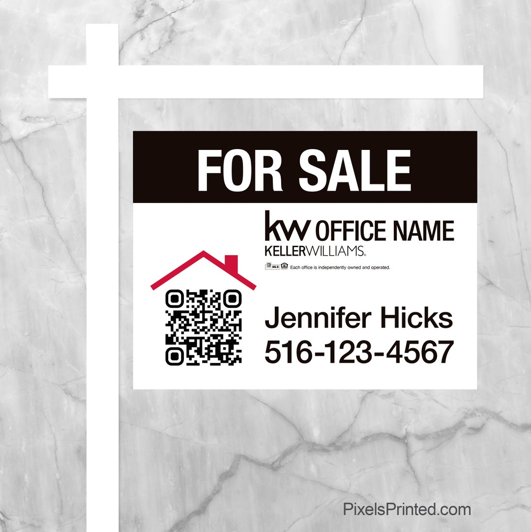 Printed Keller Williams for Sale Sign, Keller Williams Yard Signs, Real ...
