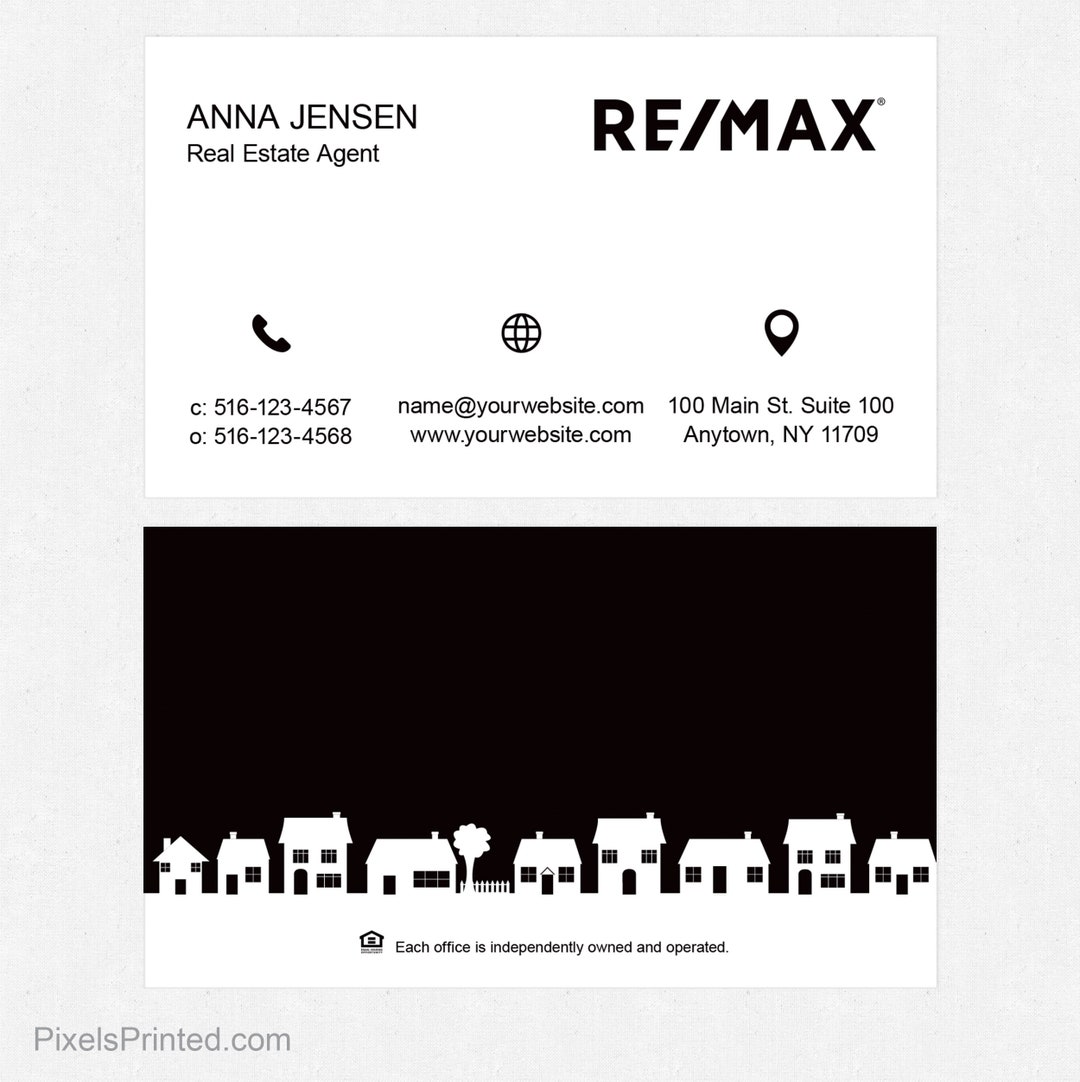 Printed REMAX Real Estate Business Cards Thick, Color Both Sides FREE ...