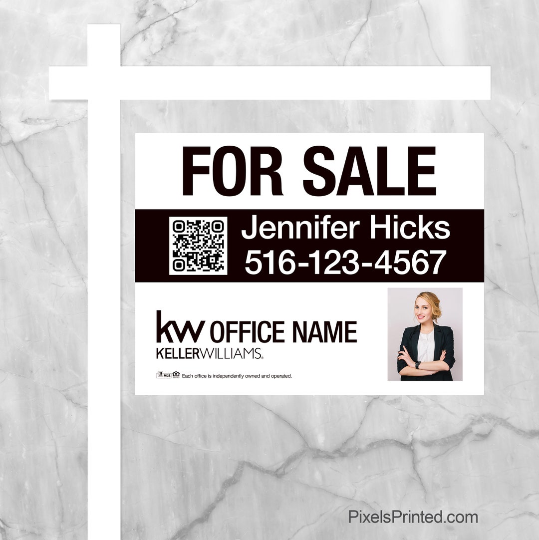 Printed Keller Williams for Sale Sign, Keller Williams Yard Signs, Real ...
