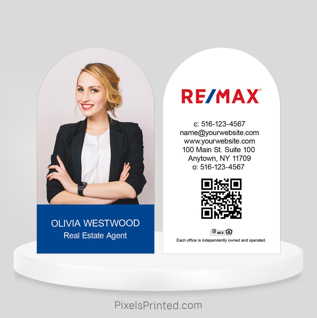 Printed REMAX Half Circle Real Estate Business Cards Thick, Color Both Sides - Etsy