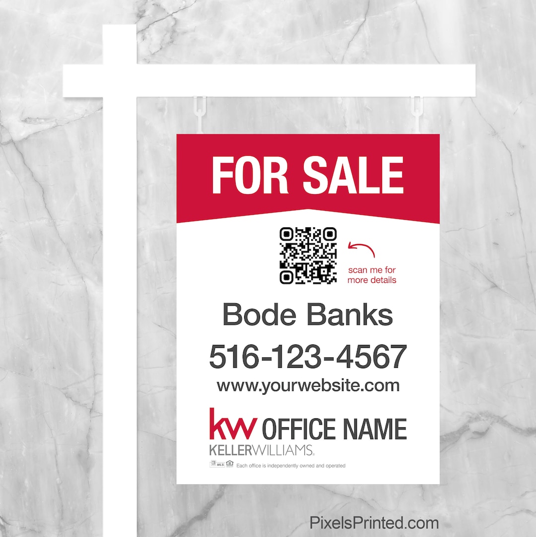 Printed Keller Williams for Sale Sign, Keller Williams Open House Yard ...