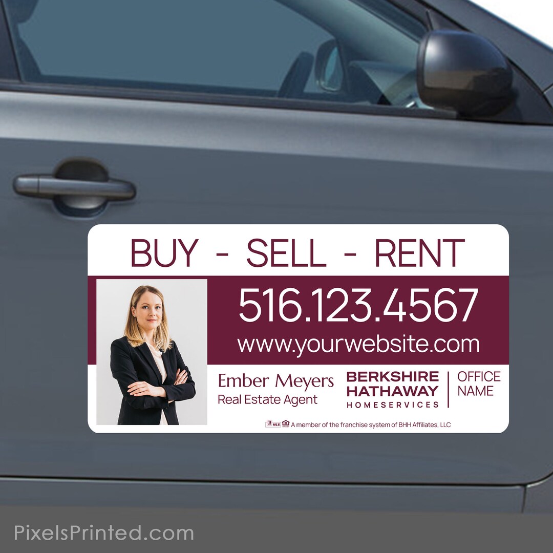 Printed Berkshire Hathaway Real Estate Car Magnets: 12x24, Custom ...
