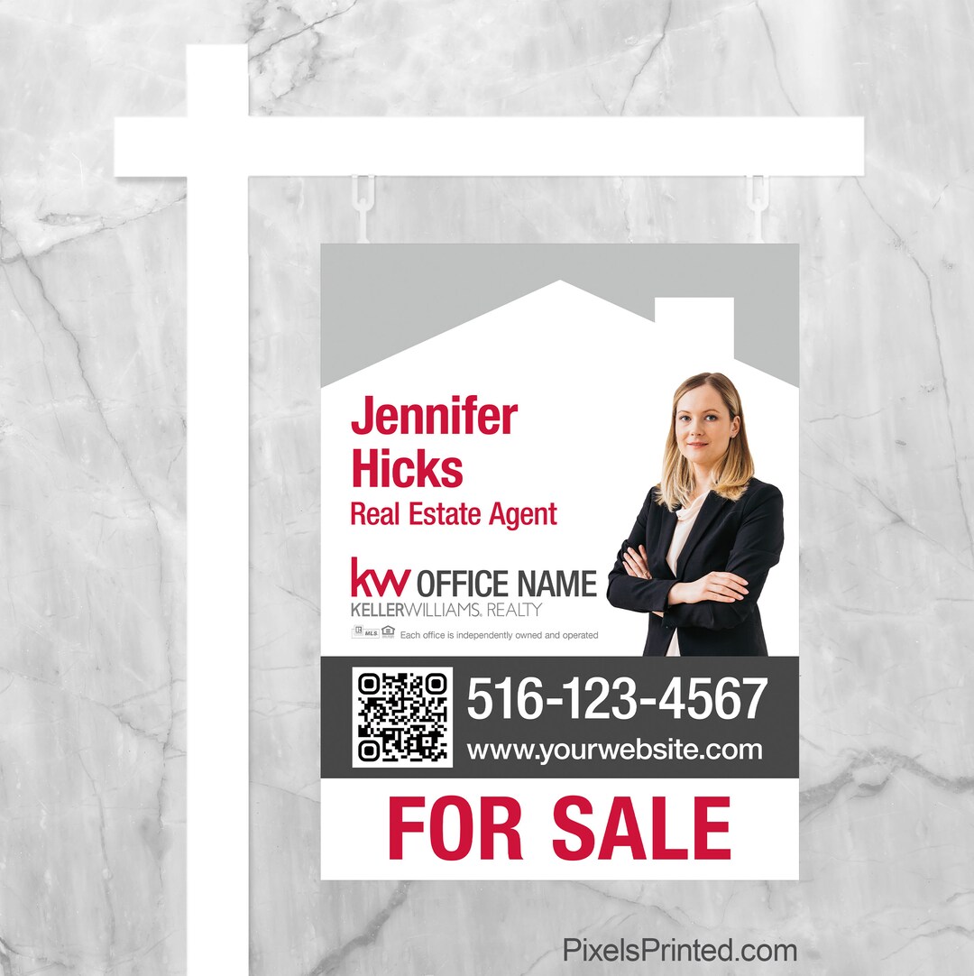 Printed Keller Williams for Sale Sign, Keller Williams Open House Signs, Real Estate Sign Panel ...