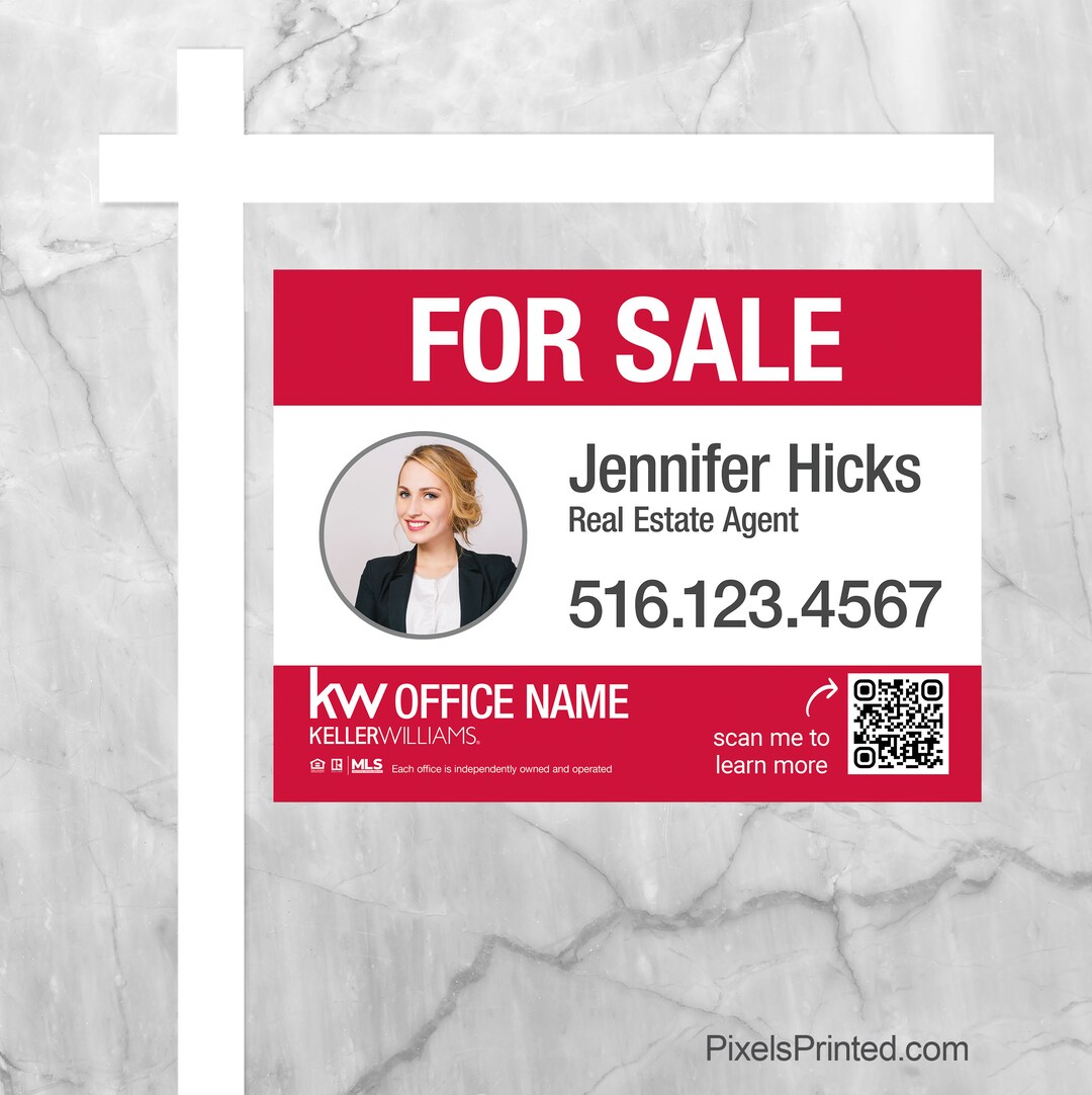 Printed Keller Williams for Sale Sign, Keller Williams Open House Signs ...