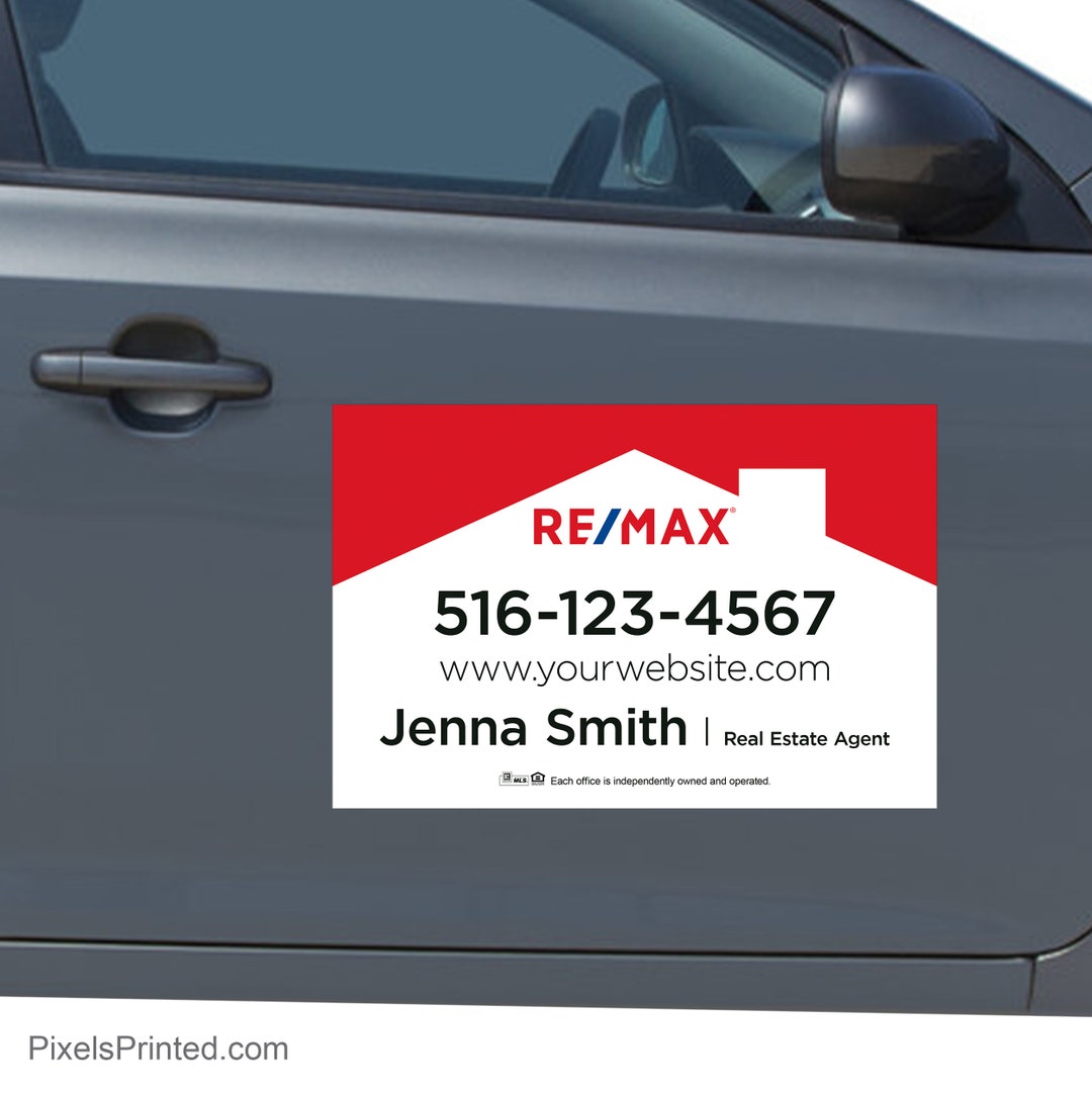 Printed REMAX Real Estate Car Decals, Realtor Car Decals 12x18 Bubble ...
