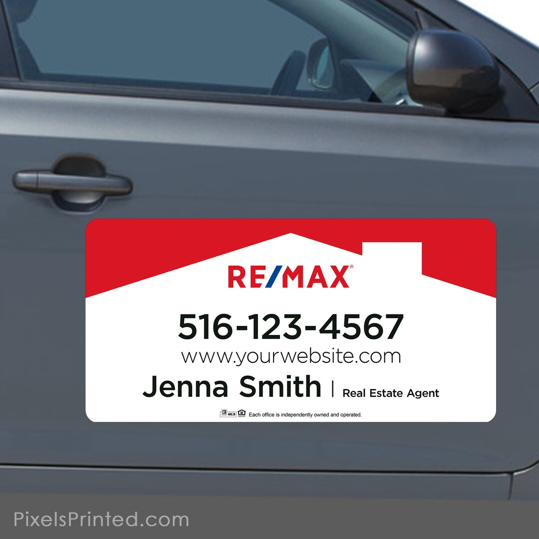 Printed REMAX Real Estate Car Magnets: Realtor Marketing, 12x24 - Etsy