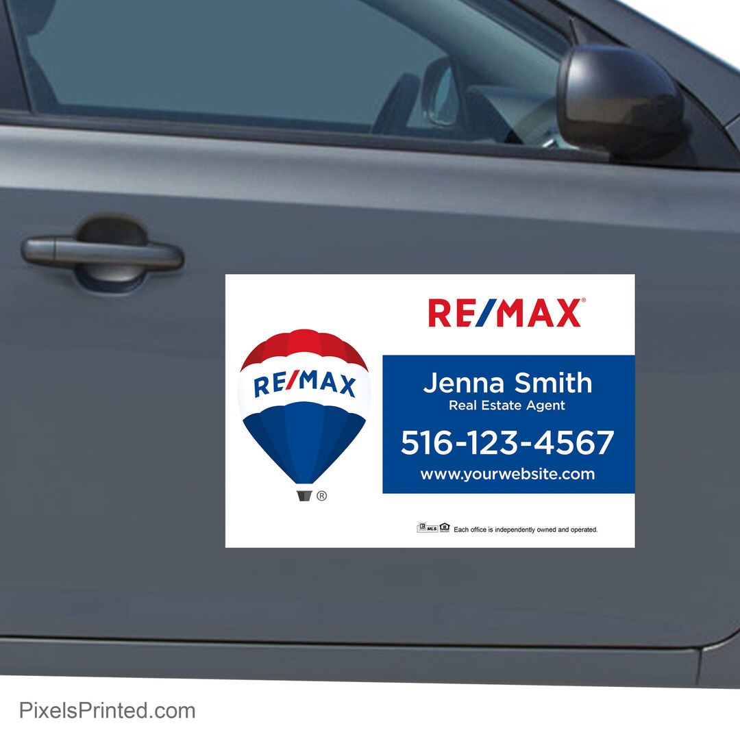 Printed REMAX Real Estate Car Decals: Realtor Marketing, 12x18 - Etsy