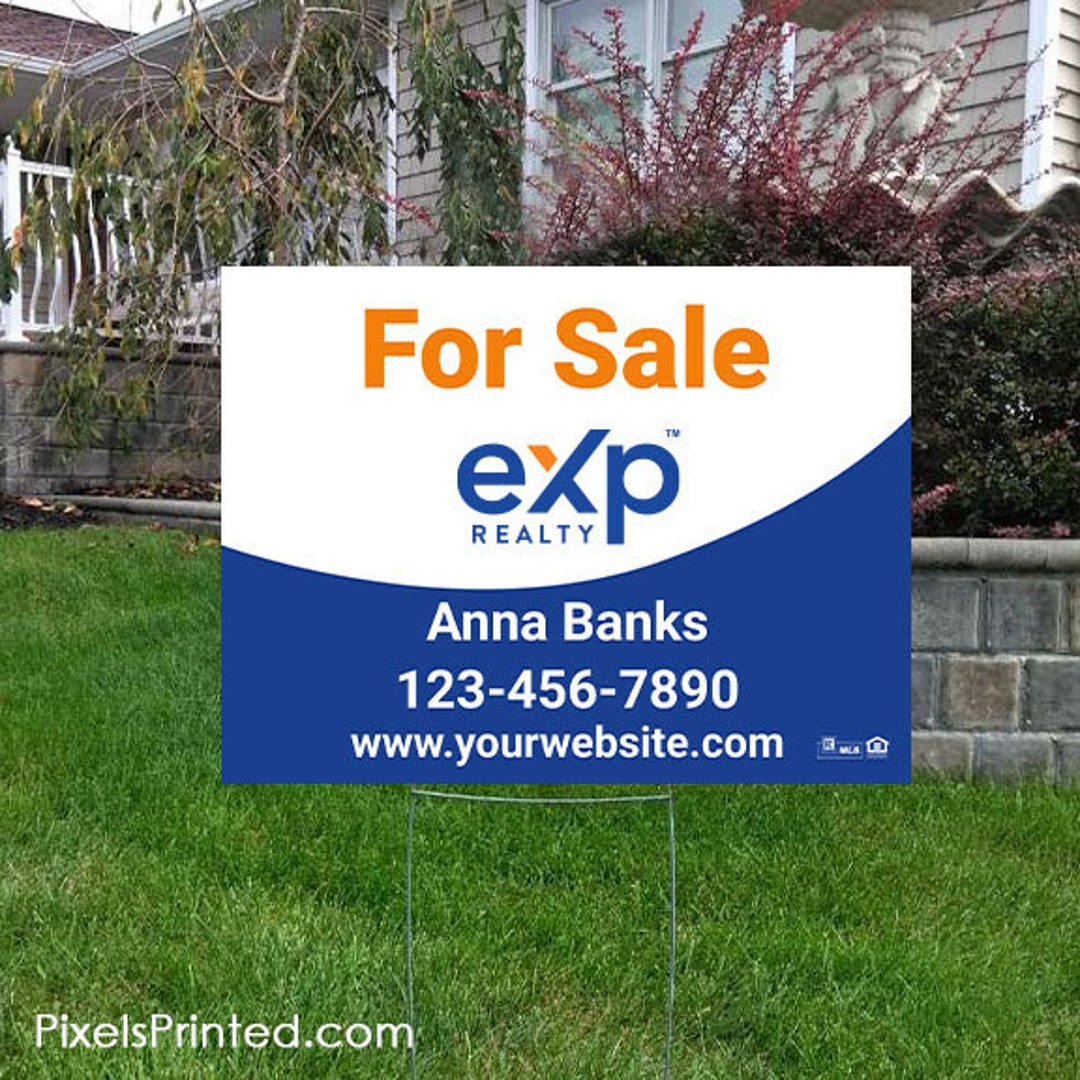Printed EXP Realty Yard Sign, EXP for Sale Yard Sign, Open House Yard ...