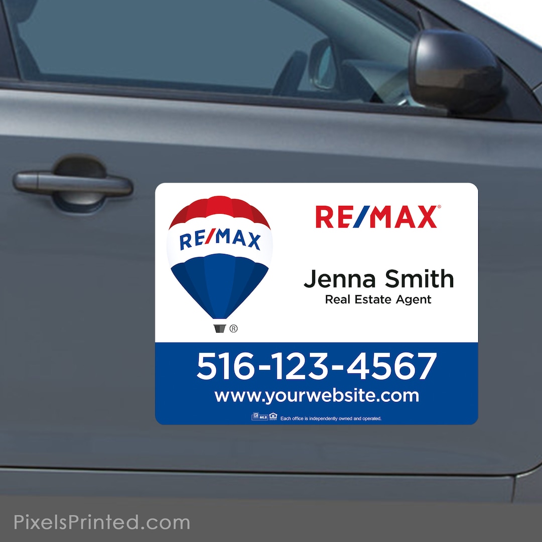 Printed REMAX Real Estate Car Magnets: Realtor Marketing, 18x24 - Etsy