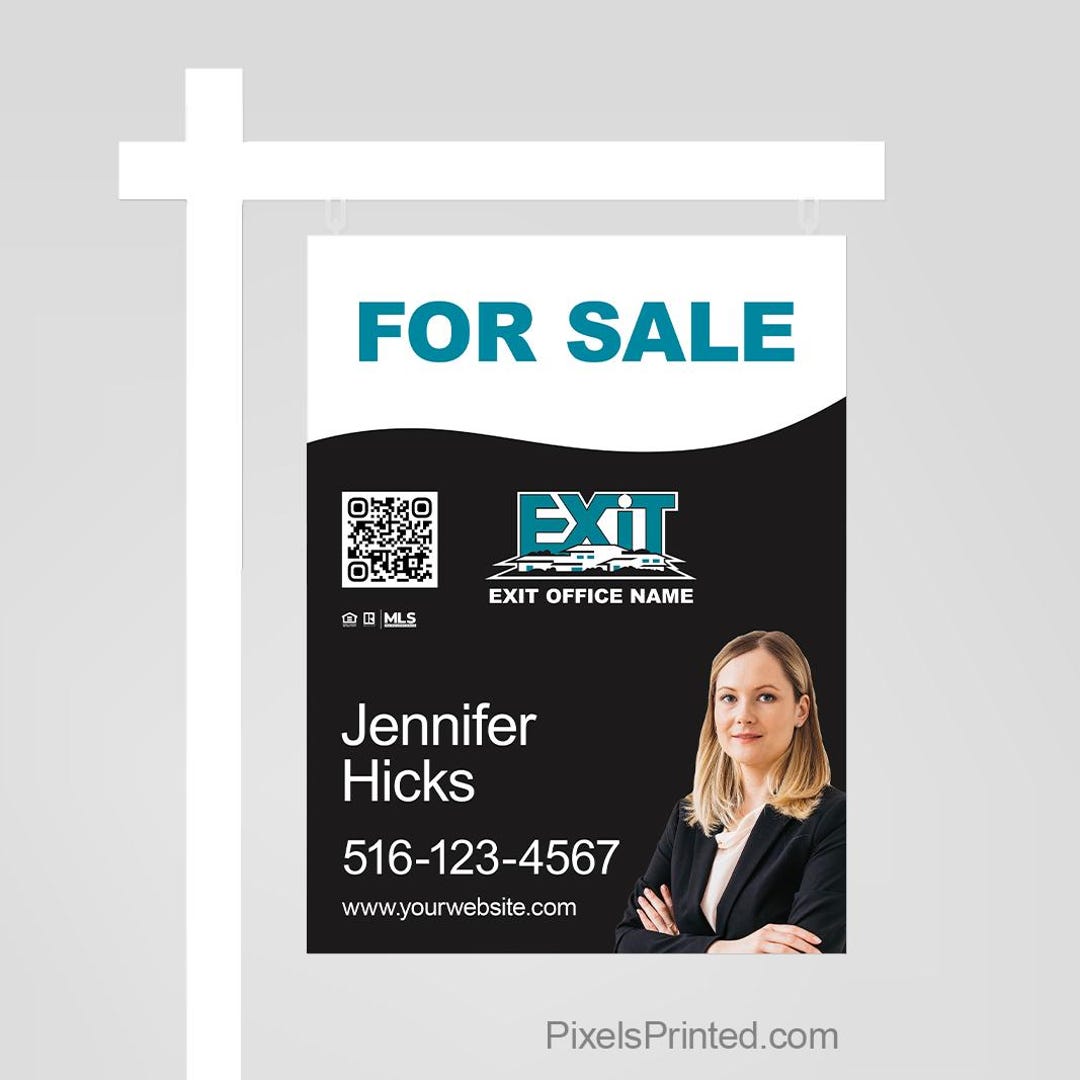 Printed EXIT Realty Sign Panel, Real Estate Sign: Double Sided - Etsy