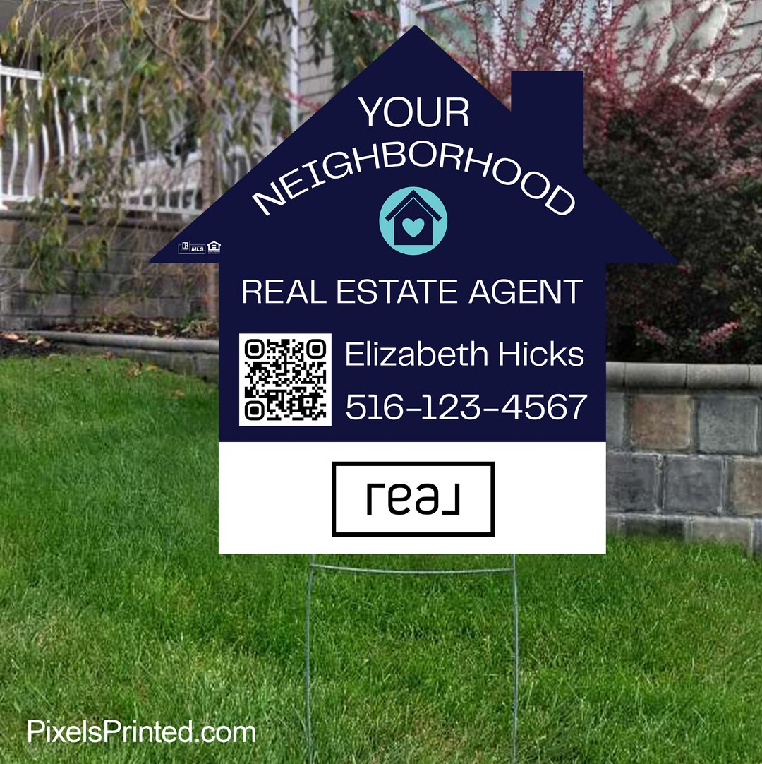 Printed REAL Broker Your Neighborhood Real Estate Agent House Shaped ...