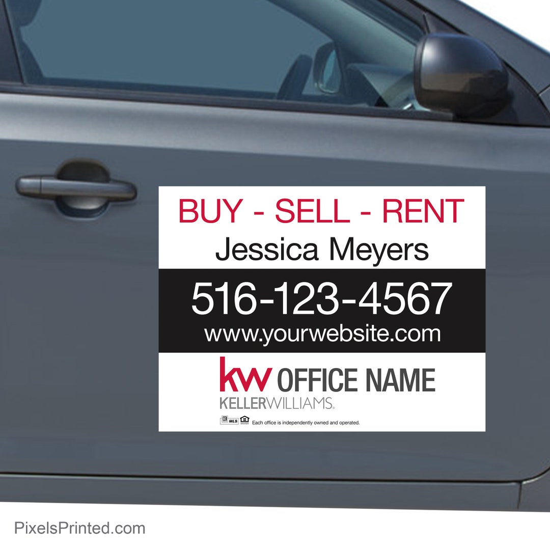 Printed KW Keller Williams Real Estate Car Decals, Realtor Car Decals ...