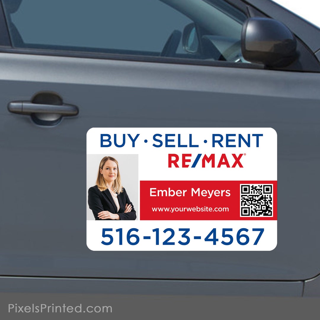 Printed REMAX Real Estate Car Magnets, Realtor Car Magnets - 11x17 With ...