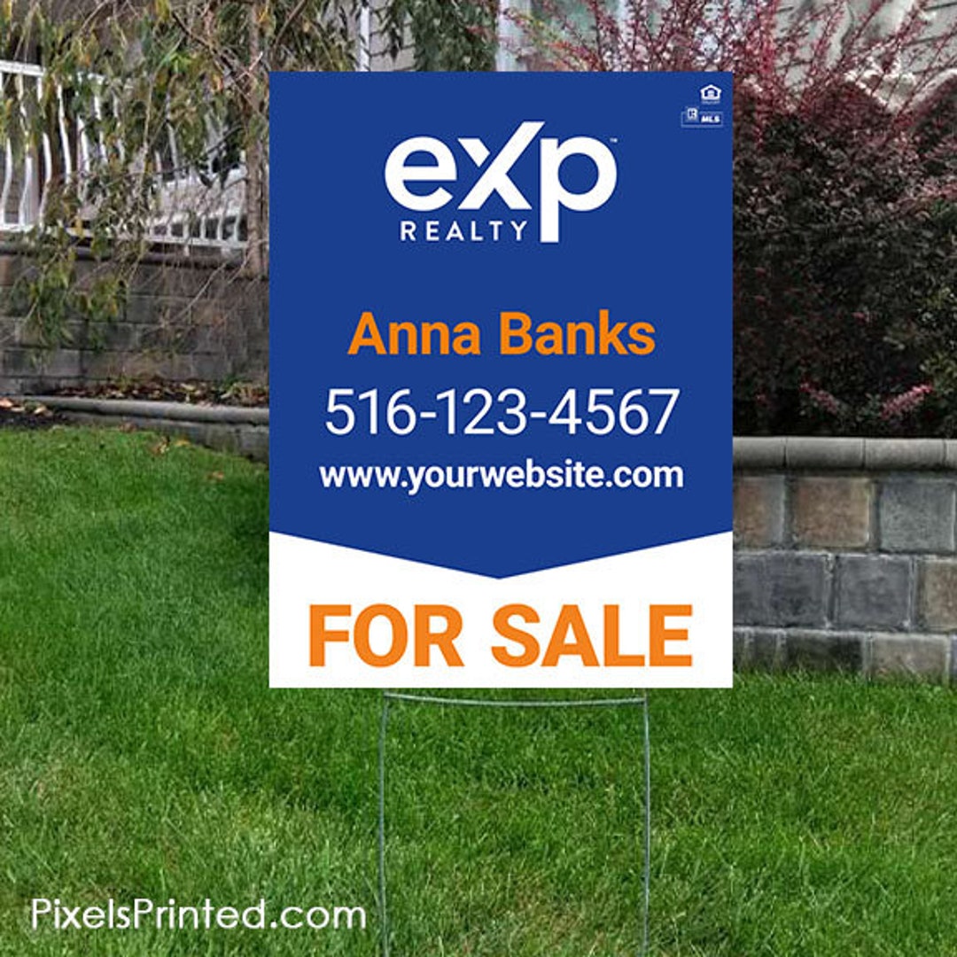 Printed EXP Realty Yard Sign, EXP for Sale Yard Sign, Open House Yard ...