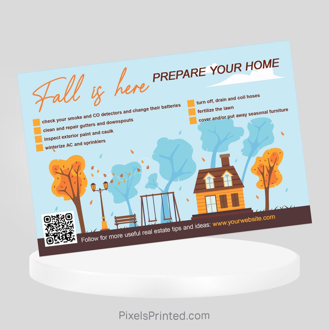 Printed Independent Real Estate Fall Maintenance Postcard: Realtor ...