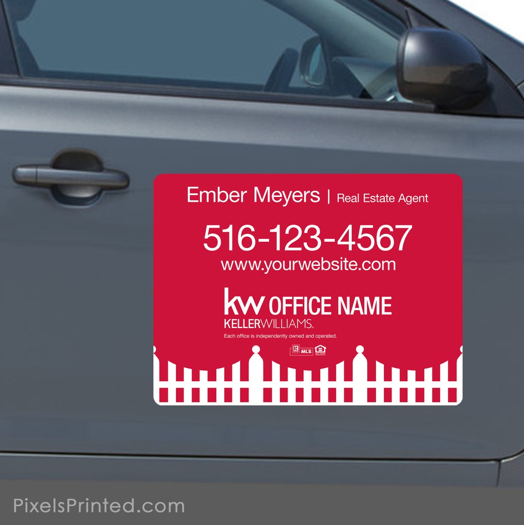 Printed KW Keller Williams Real Estate Car Magnets, Realtor Car Magnets ...