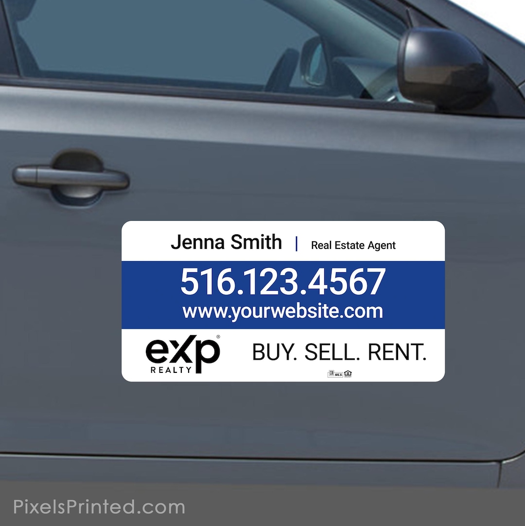 Printed EXP Realty Car Magnets, Real Estate Car Magnets, Realtor Car ...
