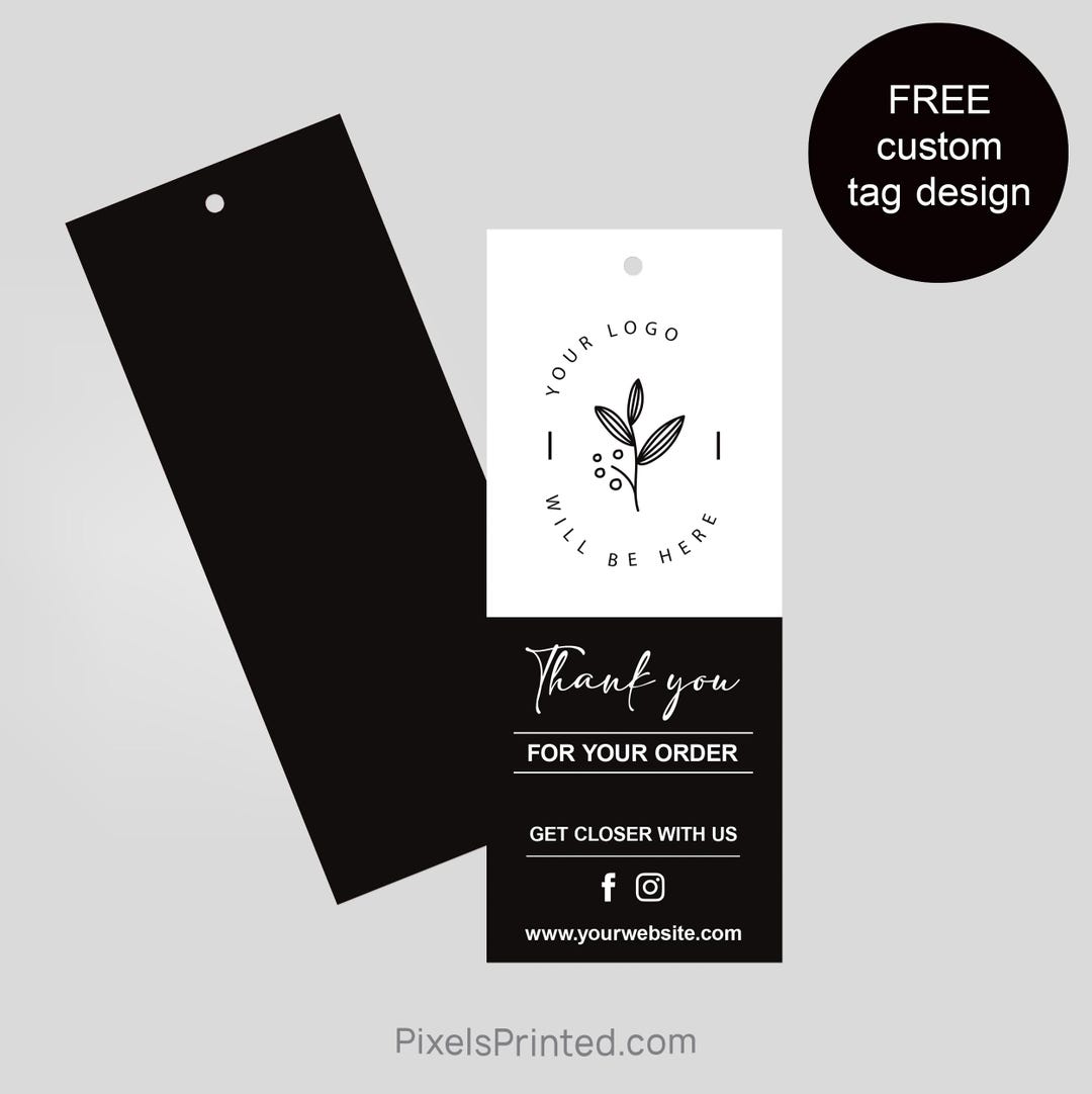 Custom Printed Clothing Tags: Instagram Tag, Personalized Logo Tags ...