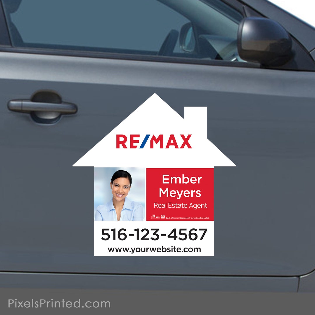 Printed REMAX Realtor Car Magnets: House Shape, 23x23 - Etsy