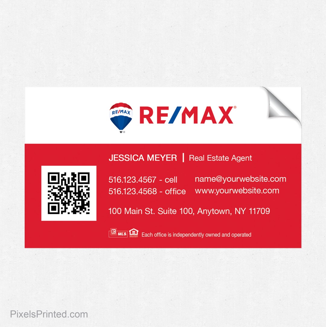 Printed REMAX Real Estate Glossy Stickers, Real Estate Stickers ...