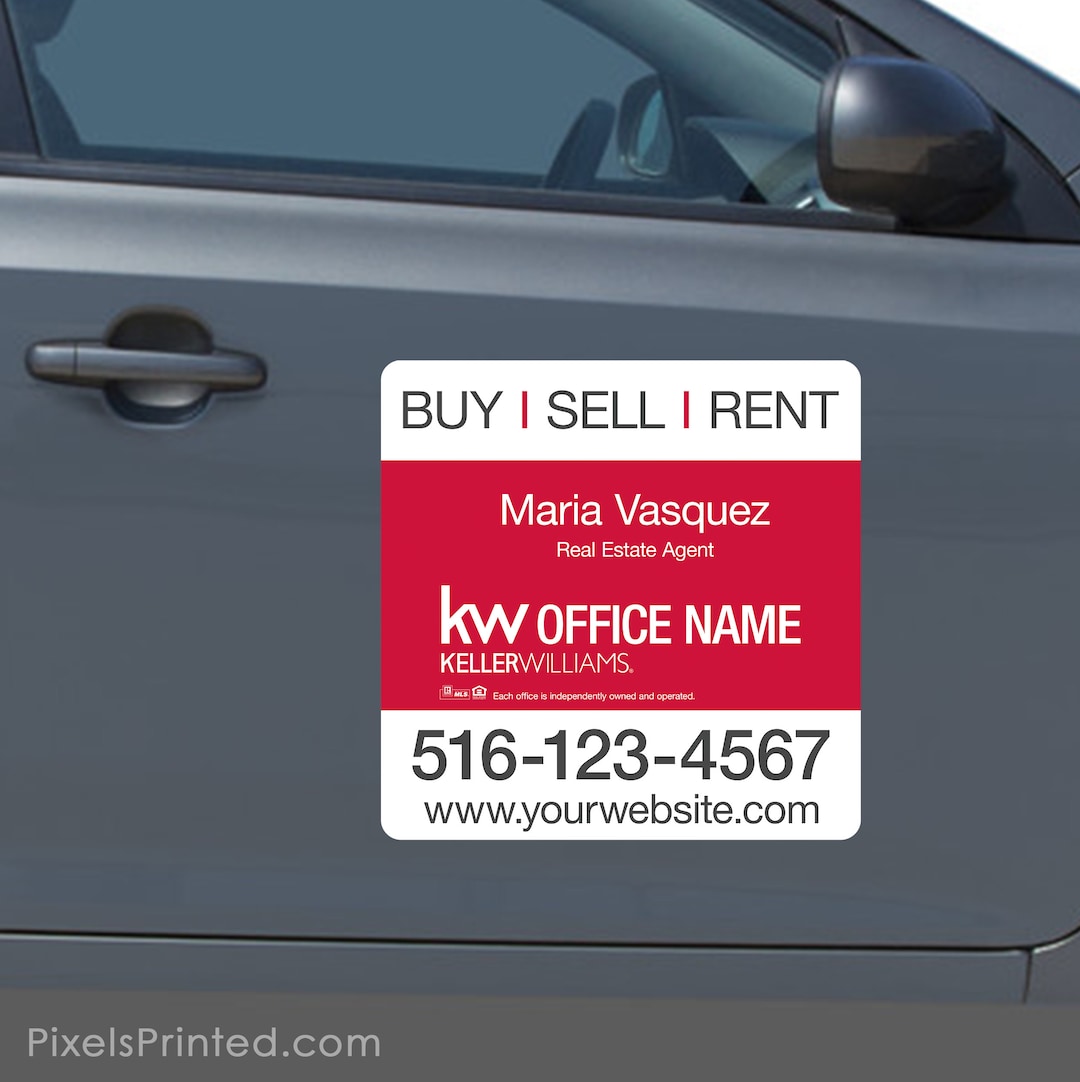 Printed Keller Williams Real Estate Car Magnets: Realtor Marketing ...